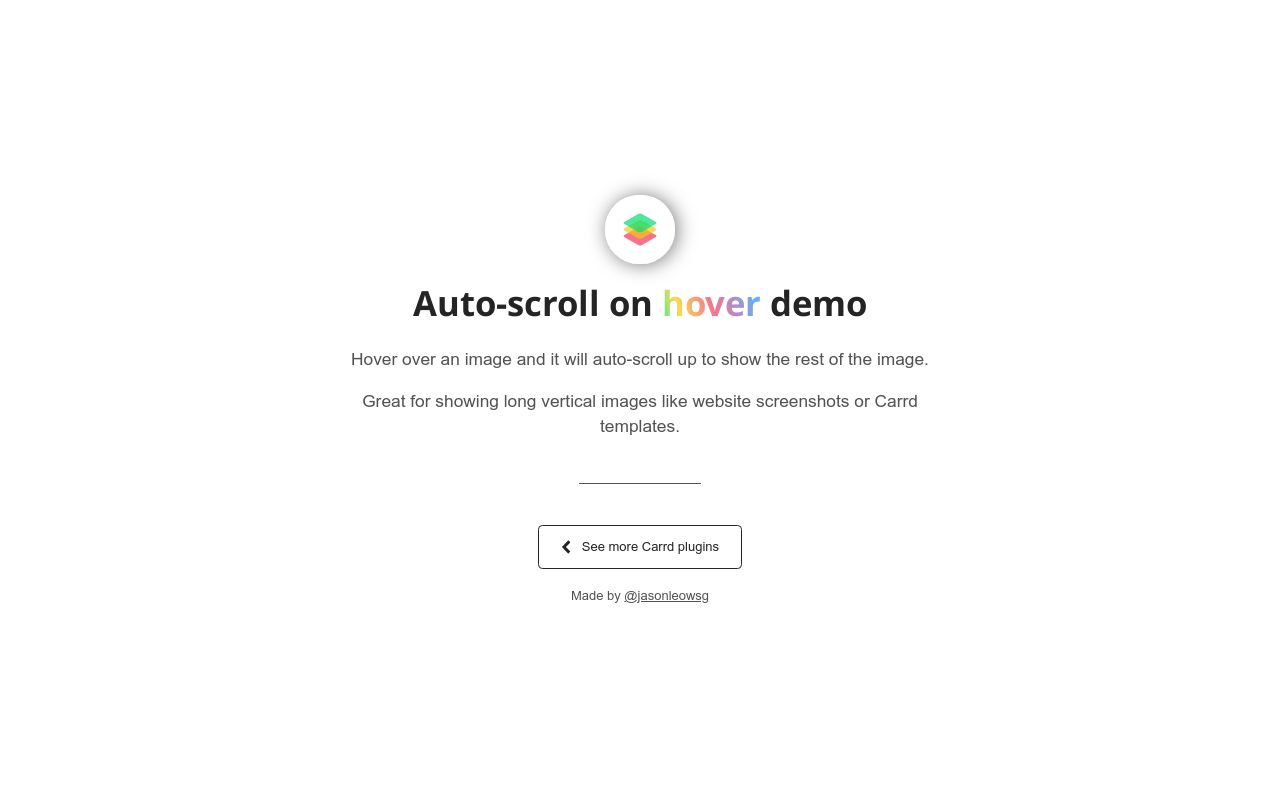 Auto-scroll on hover